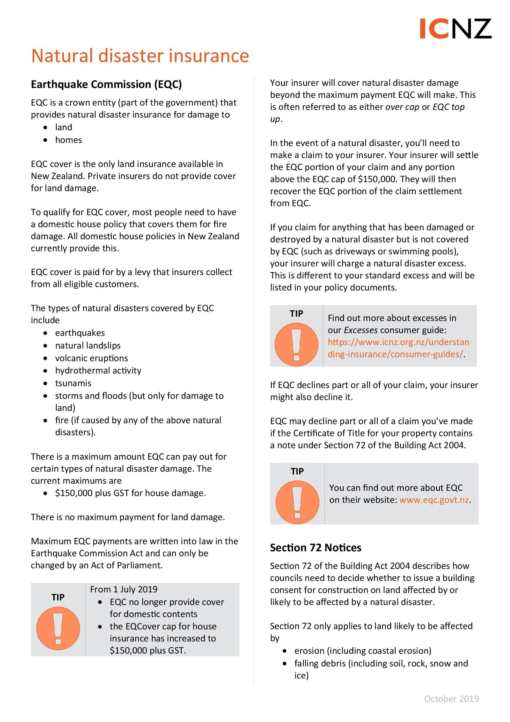 Consumer Guides - ICNZ | Insurance Council of New Zealand